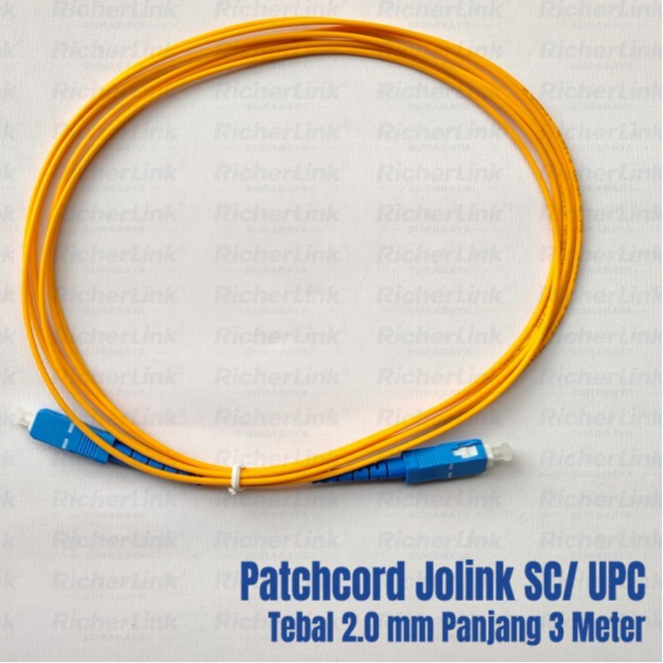 Jual Patchcore Fiber Optic Yellow Jolink 2mm / Patchcord Jolink Kuning ...