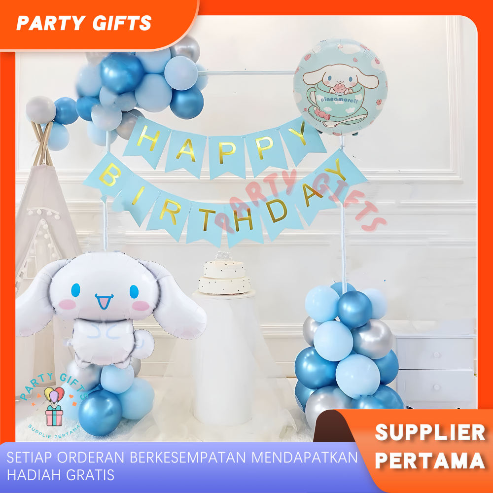 Jual PARTYGIFTS Balon Paket Dekorasi Tema Sanrio 1set Balon Paket ...
