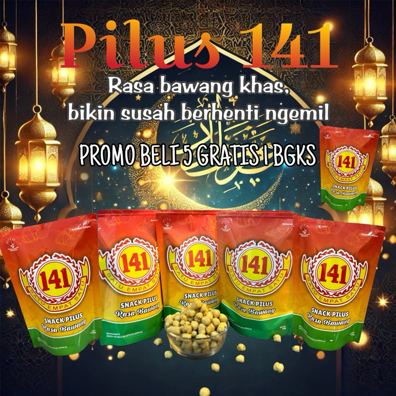 Jual Pilus Atom 141 BELI 5 GRATIS 1 / Snack Rasa Bawang / Halal ...