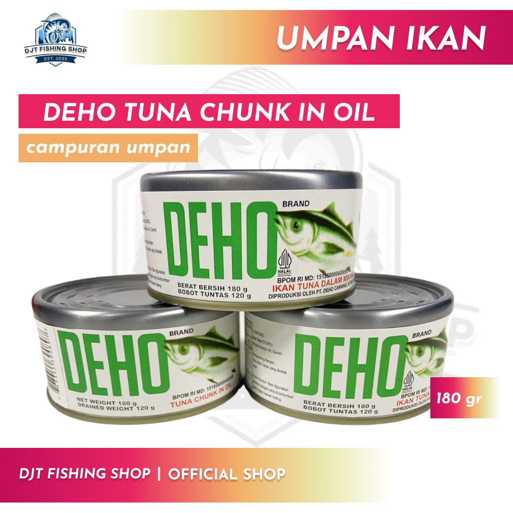 Jual DEHO Tuna Chunk in Oil 180g | Shopee Indonesia