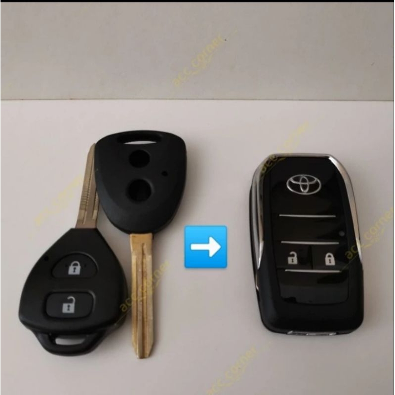 Jual Flipkey Casing Kunci Remote Innova Avanza Vios Yaris Fortuner 2 ...