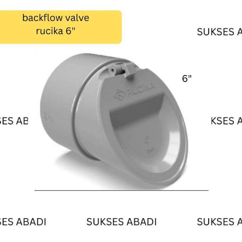 Jual BACKFLOW VALVE 6 INCH FITTING PIPA AIR PVC RUCIKA SAMBUNGAN SOKET ...