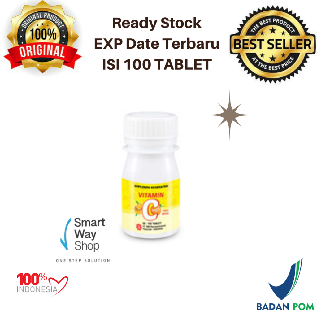 Jual VITAMIN C PIM 100 MG RASA JERUK BOTOL 100 TABLET | Shopee Indonesia