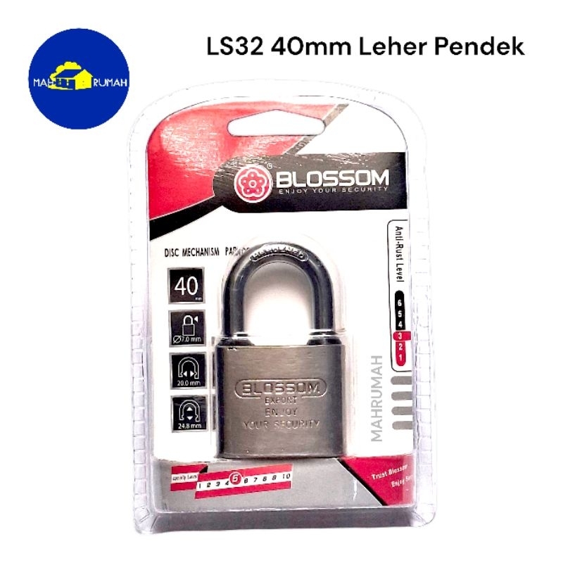 Jual Gembok Kunci Besi Baja Silinder Kuningan - BLOSSOM LS32 40mm 40 mm ...