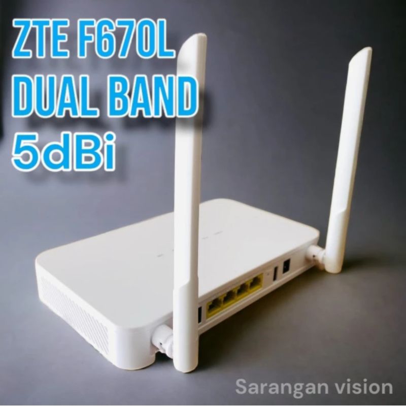 Jual ZTE F670L GPON ONT DUAL BAND GIGABIT 2.4GHz/5GHz port biru acess ...