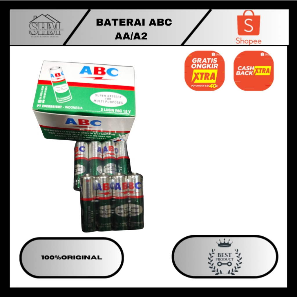 Jual BATERAI ABC AA/A2 (4PCS) BATERE ABC AA/A2 (4PCS) | Shopee Indonesia