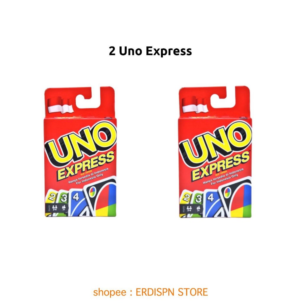 Jual (2 Pack) UNO EXPRESS Original Mattel Kartu Uno Express Asli Game ...