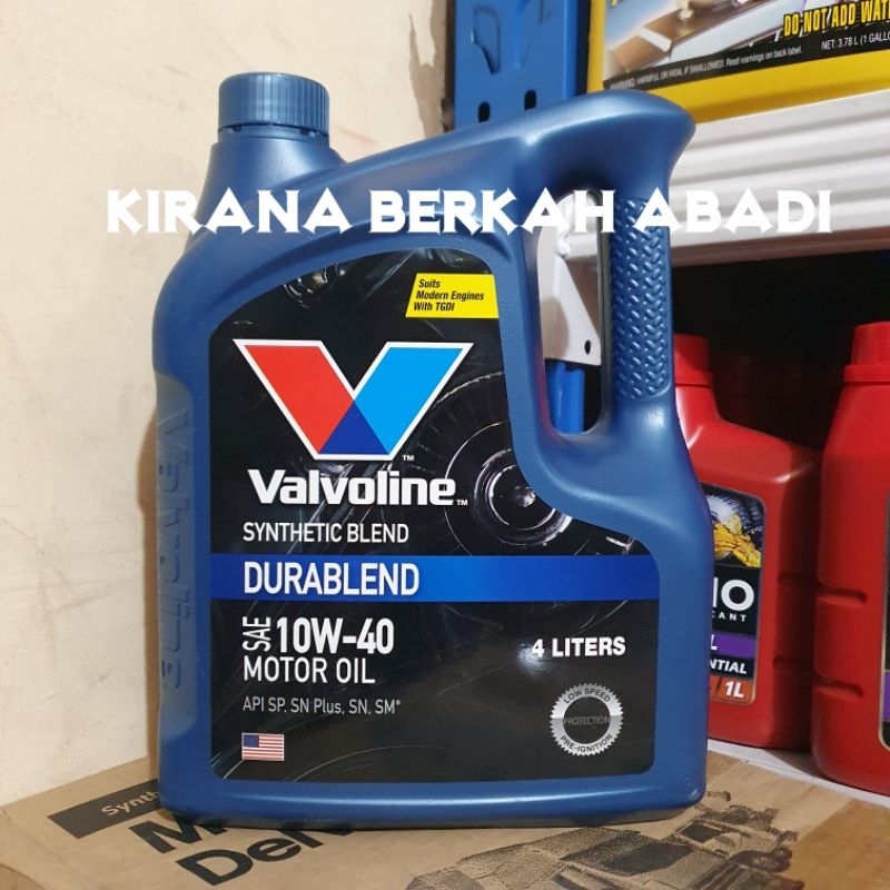 Jual VALVOLINE DURABLEND 10W-40 API SNPLUS KEMASAN 4 LITER | Shopee ...