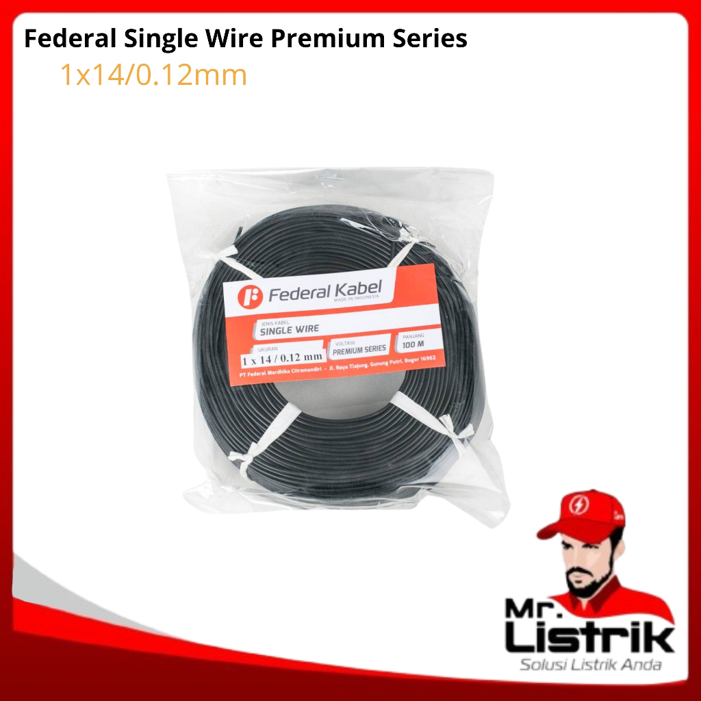 Jual FEDERAL KABEL SINGLE WIRE 1X14 @ 100 Meter | Shopee Indonesia