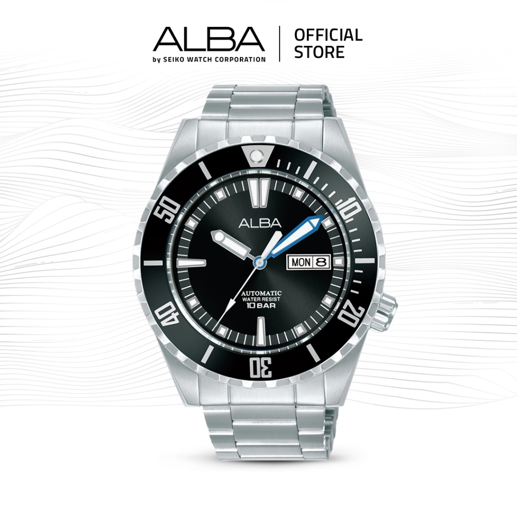 Jual Alba Mechanical Jam Tangan Pria AL4701 / AL4701X1 Automatic Black ...