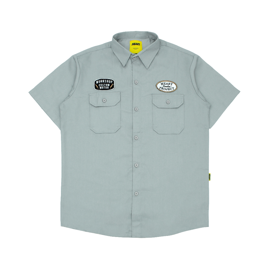 Jual MEART - Workshirt "Piston Skull" Kemeja Kerja Kemeja Motor ...