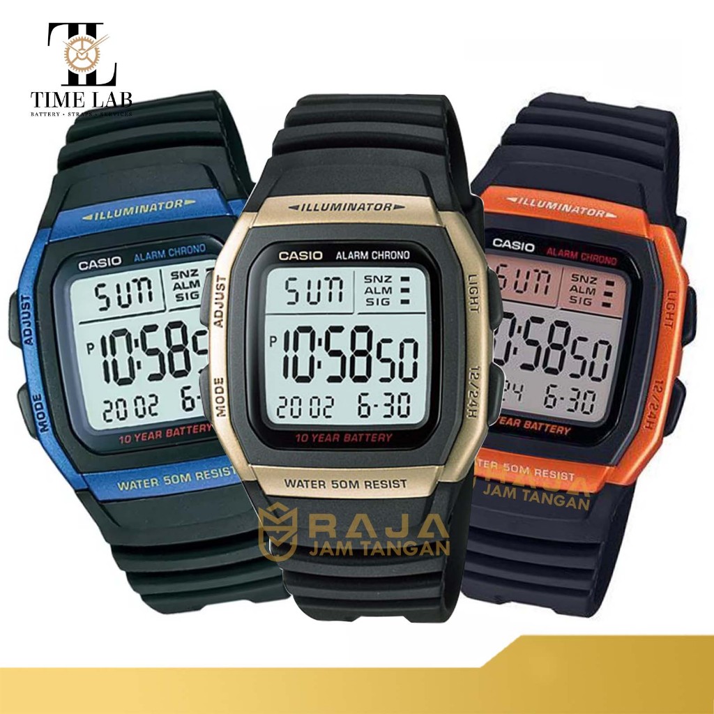 Jual JAM TANGAN CASIO ORIGINAL W-96H / W 96H PRIA DIGITAL RANTAI | Shopee Indonesia
