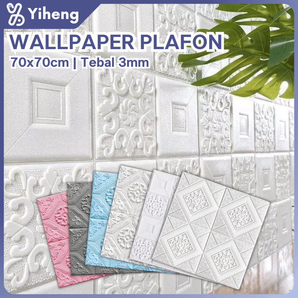 Jual Wallpaper Dinding Foam Plafon 70x70 CM Dekorasi Kamar Tidur Rumah ...
