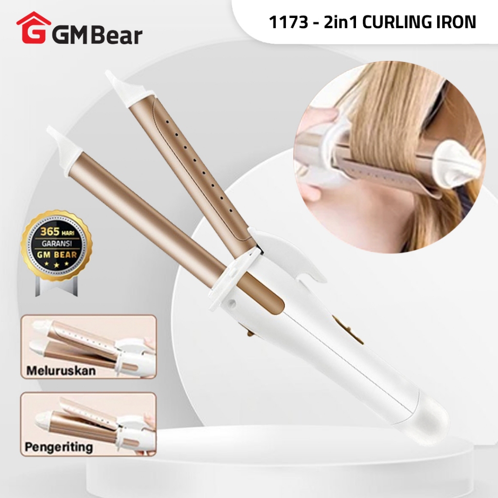 Jual GM Bear Catokan Rambut Curly 2IN1 1173AFL - Catokan Rambut Lurus dan Keriting Catok Rambut ...