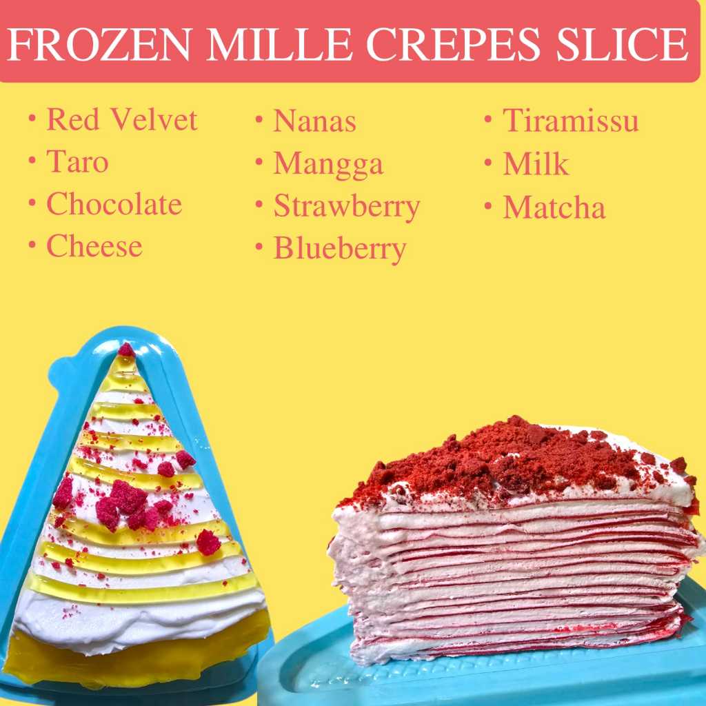 Jual Frozen Mille Crepes Dessert Box Matcha Keju Coklat Red Velvet Taro ...