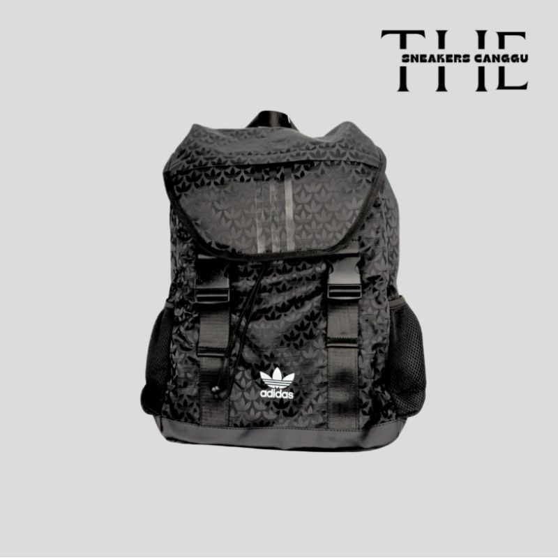 Jual TSC Adidas trefoil Monogram unisex logo backpack-black | Shopee ...