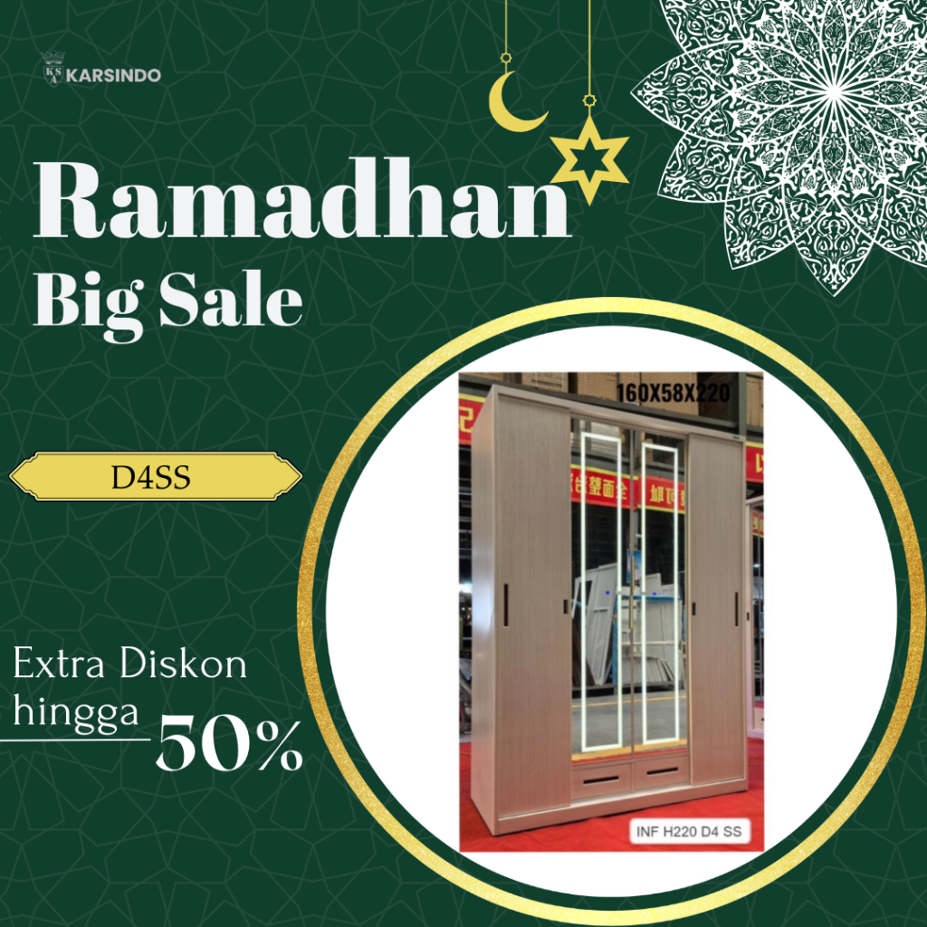 Jual Lemari Pakaian Besi LED Touchscreen 4 Pintu/H220 SS-4D | Shopee Indonesia