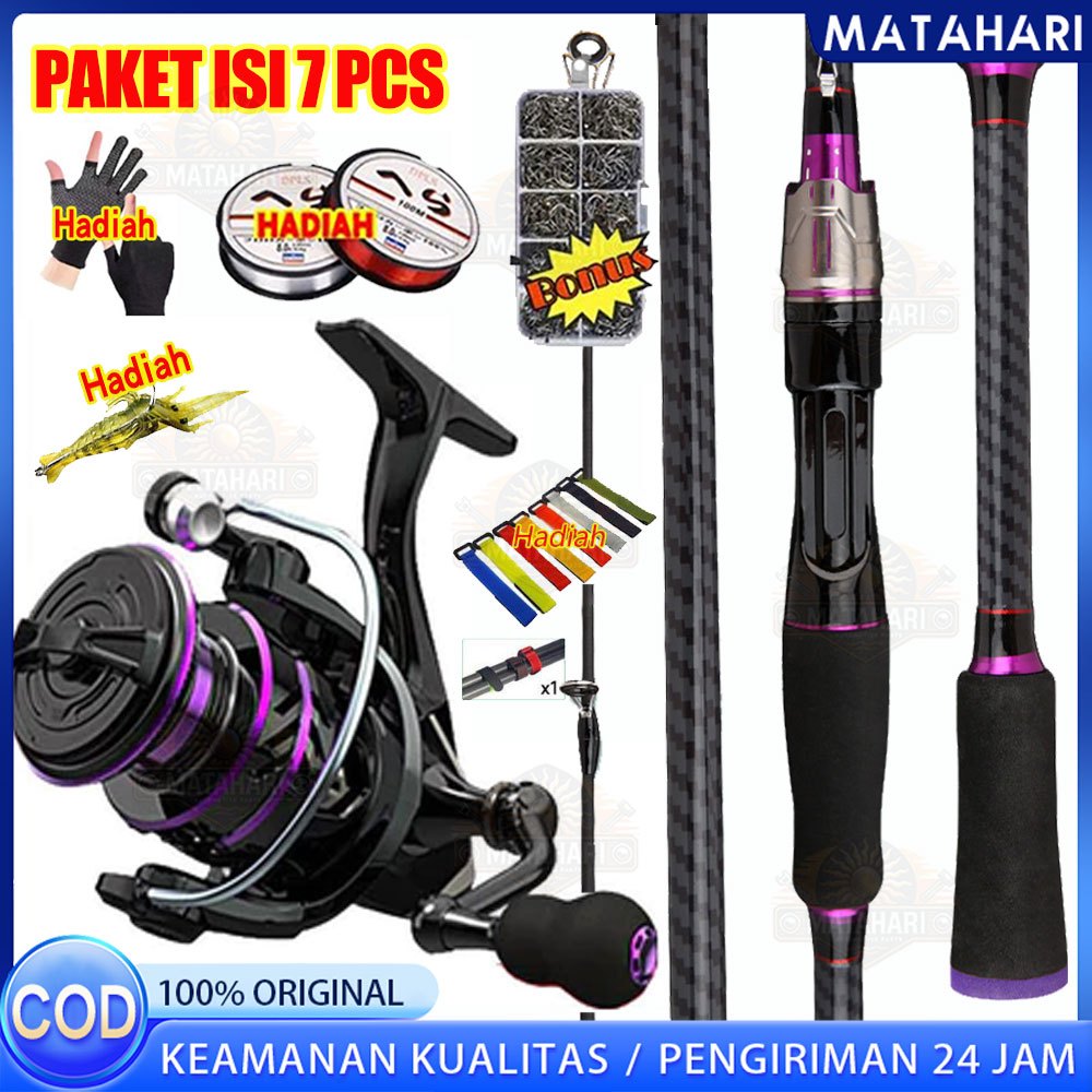 Jual COD Set Alat Pancing Murah Pancing Penangkapan ikan Set Pancing 1 ...