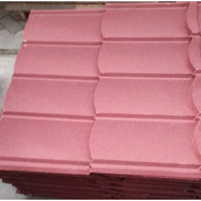 Jual GENTENG METAL PASIR / ATAP GENTENG METAL PASIR MERAH BAJA RINGAN ...