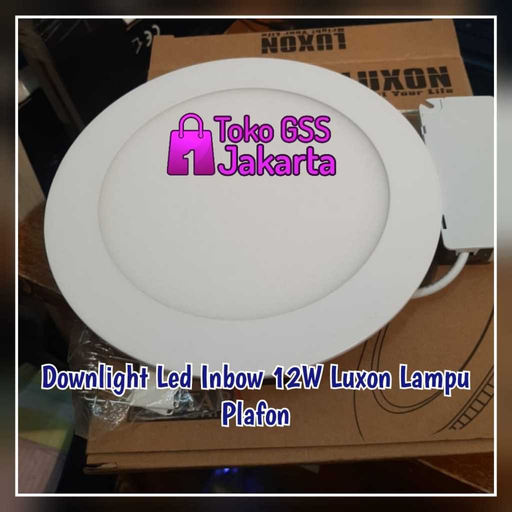 Jual Downlight Led Inbow 12W Luxon Lampu Plafon Panel Bulat Ceiling | Shopee Indonesia