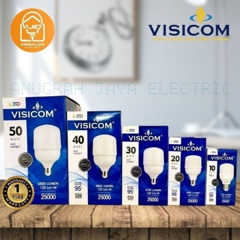 Jual Lampu Led 10/15/20/30/40/50 Watt VISICOM Warna Lampu PJU Putih Garansi 1 Tahun Resmi ...