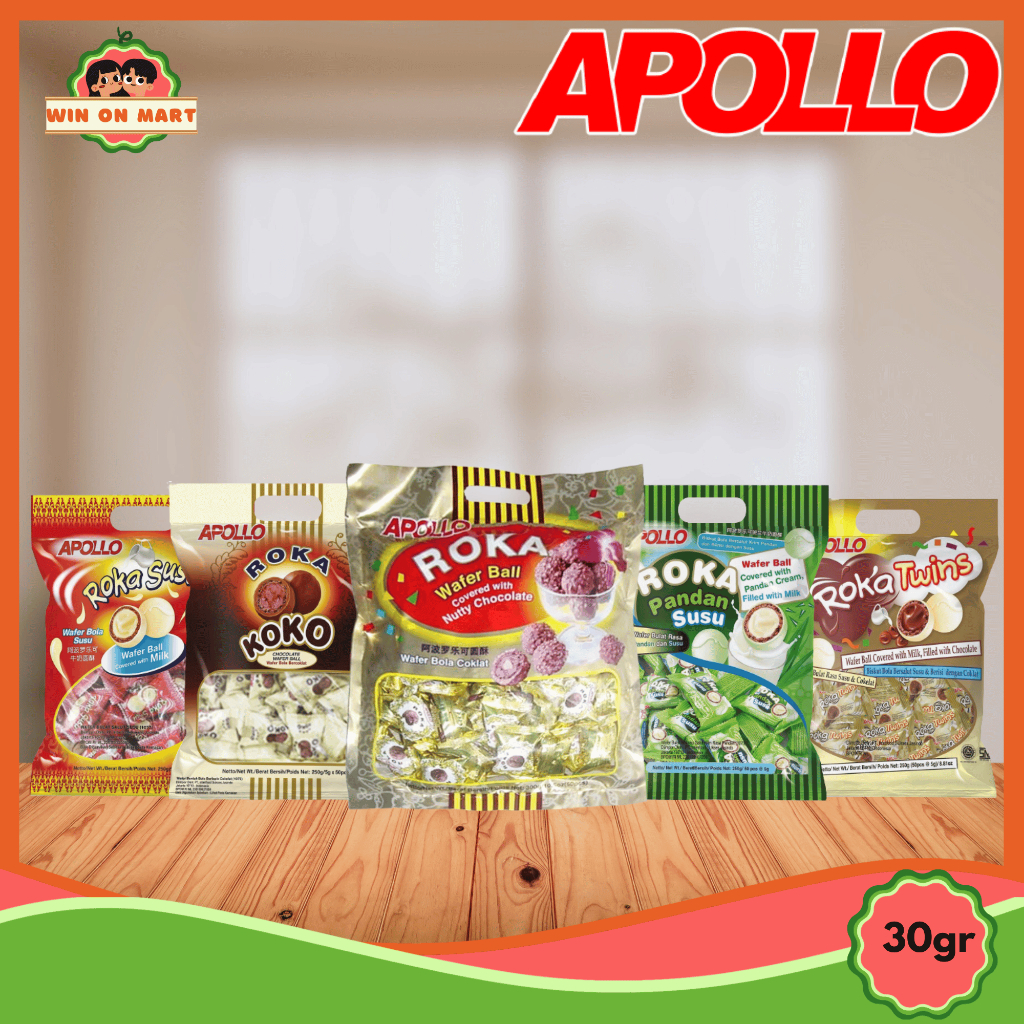 Jual Wafer Ball | Apollo Roka Wafer Ball Chocolate 300g ( isi 50 pcs ...