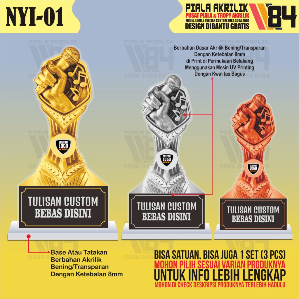 Jual PIALA NYANYI, PIALA KARAOKE, TROPI NYANYI, TROPI KARAOKE, TROPY ...