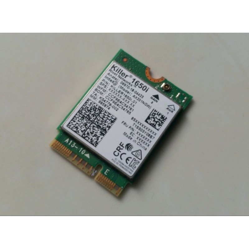 Jual Modem WiFi 6 Bluetooth WLAN Card Intel Killer 1650i AX201NGW AX201 ...