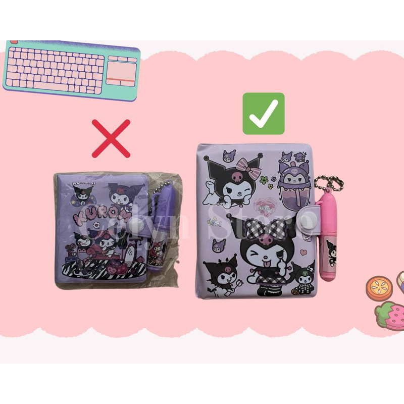 Jual Kuromi Set Buku Diary / Note Book 2 in 1 / Set Memo Kuromi Lucu ...