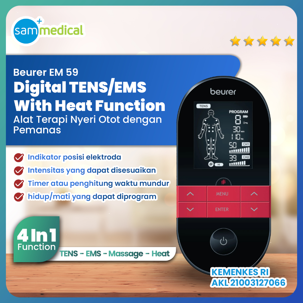 Jual Beurer Alata Pijat Elektrik Terapi Panas Digital EM 59 / TENS ...