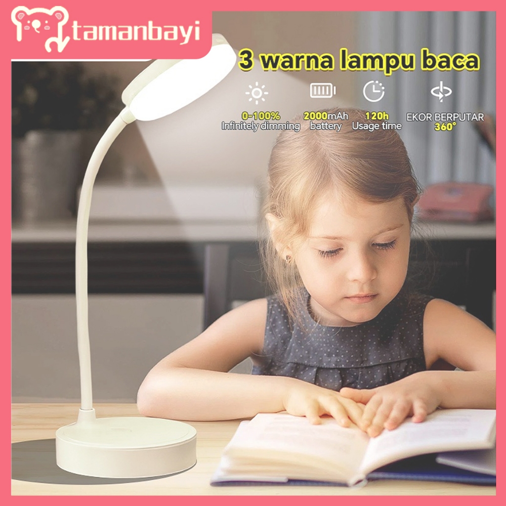 Jual Lampu Belajar Tricolour Sentuh/Lampu Belajar Lampu Meja Lampu LED ...