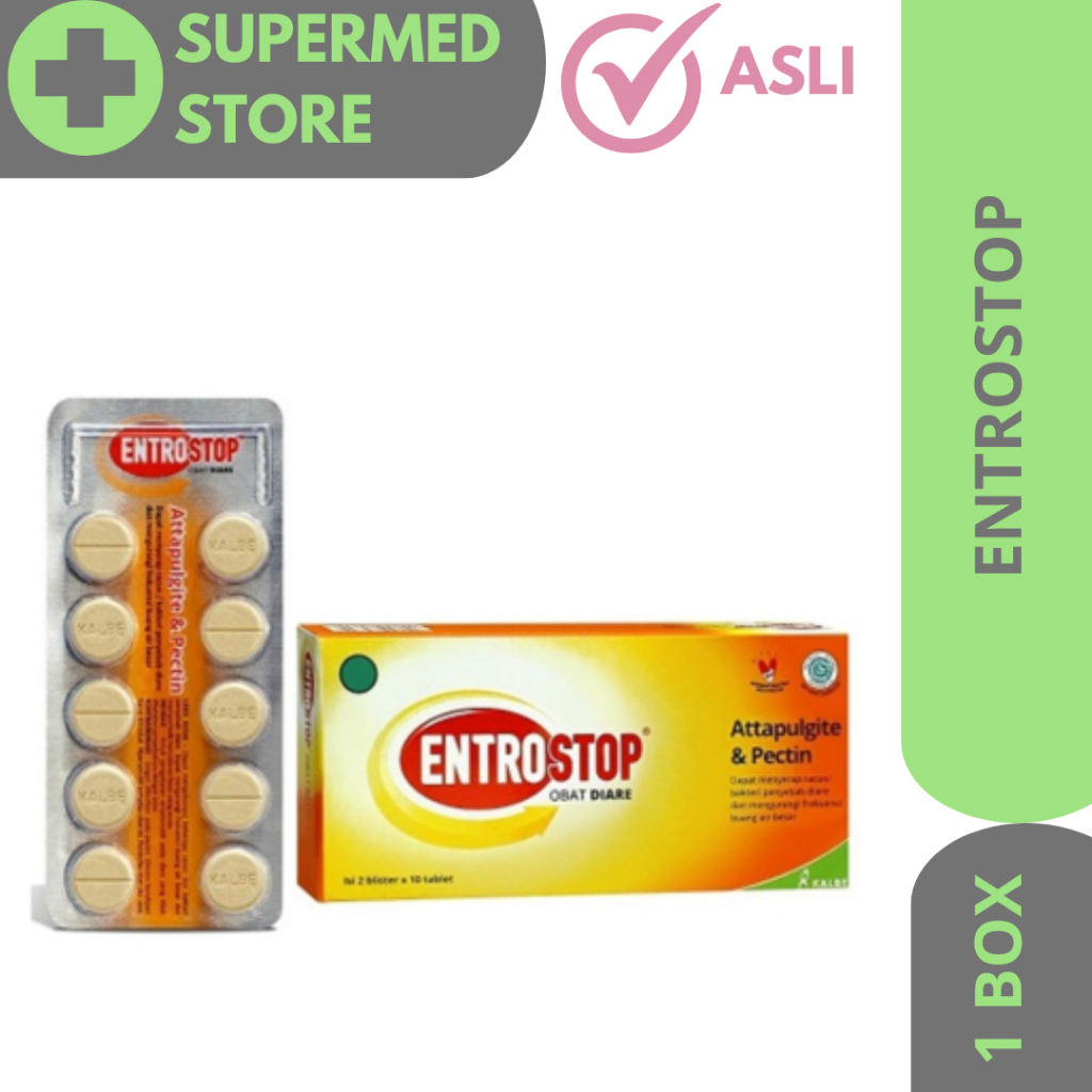 Jual Entrostop Box Isi 20 Tablet / Obat Diare Mules BAB | Shopee Indonesia