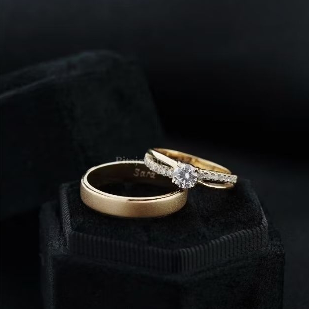Jual Couple cincin Platinum 10% 4grm dan Emas Putih 25% 3grm +Laser ...
