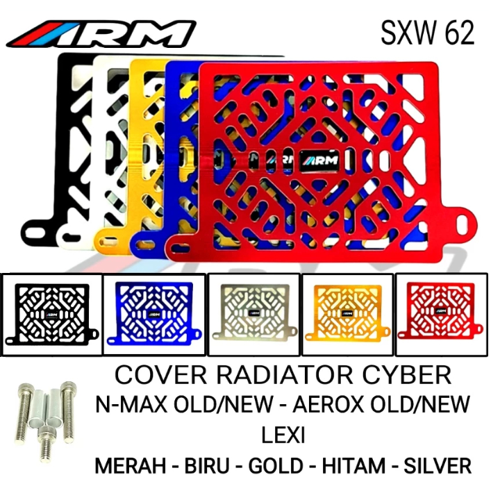 Jual Cover / Tutup Radiator Full CNC ARM Nmax Aerox Lexi | Vario PCX ...