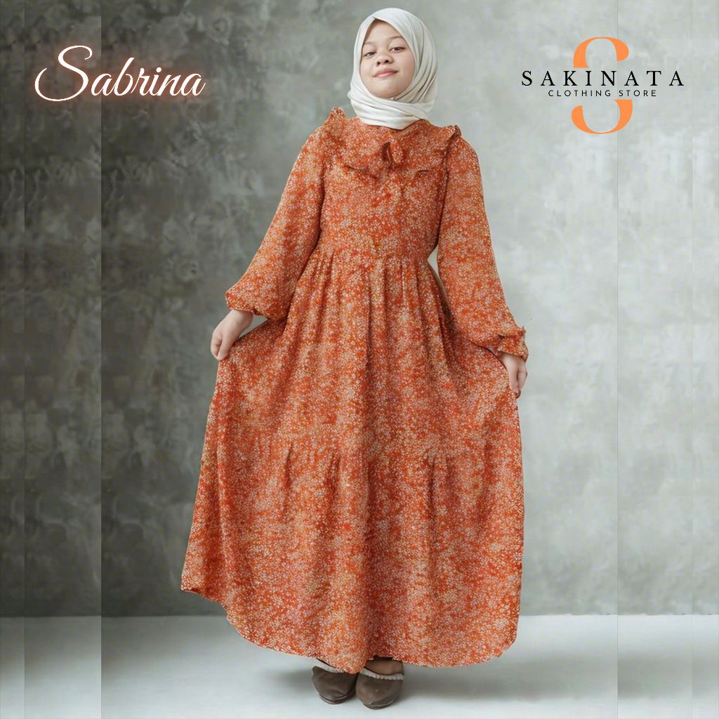 Jual SAKINATA SABRINA GAMIS ANAK PEREMPUAN USIA 1-12 TAHUN BAHAN RAYON ...