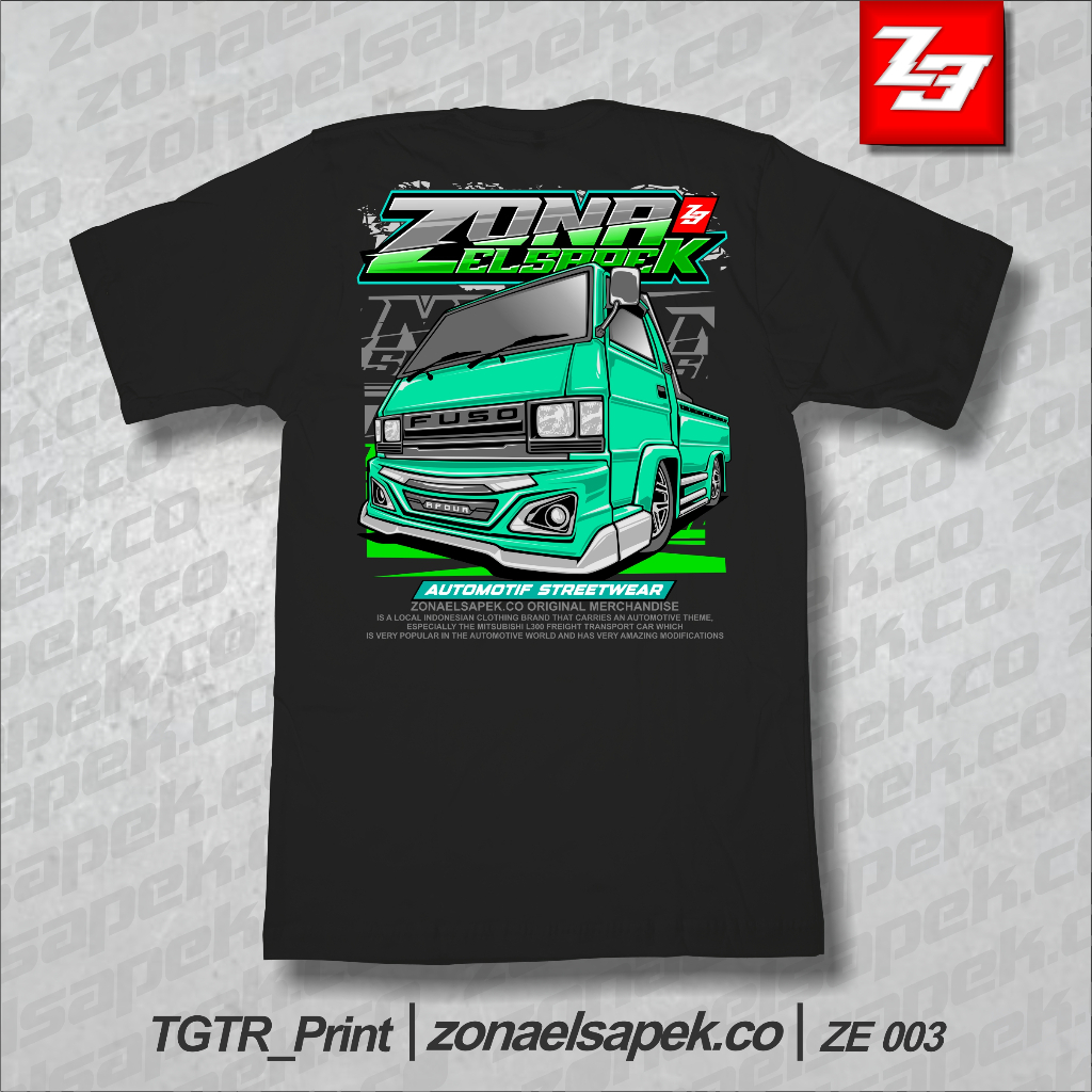 Jual ZONAELSAPEK.CO ZE003 KAOS PICKUP KAOS L300 KAOS ELSAPEK BALAP KAOS ...