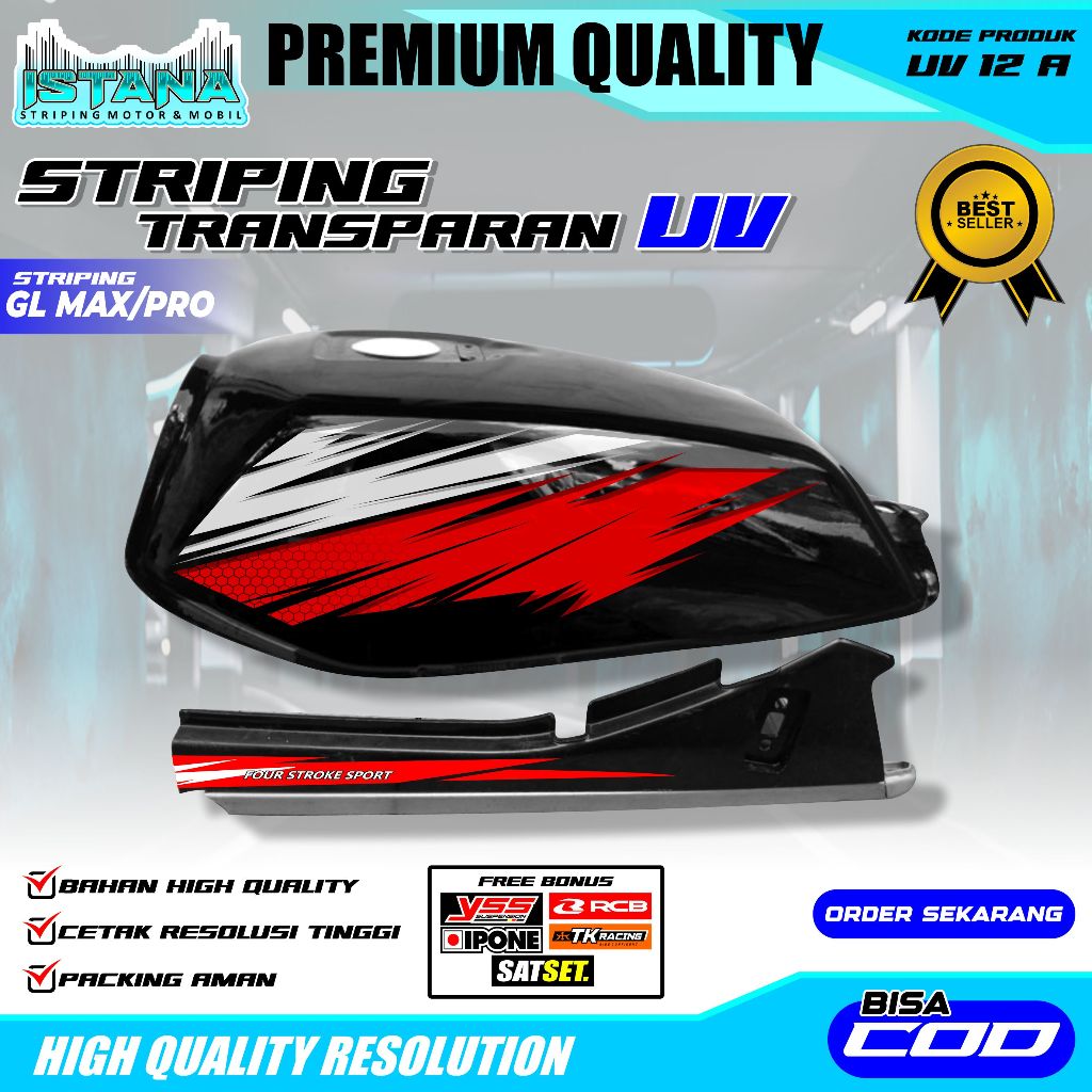 Jual STIKER GL HEREX RACING TRANSPARAN-STIKER GL PRO MAX 2000 CETAK UV ...