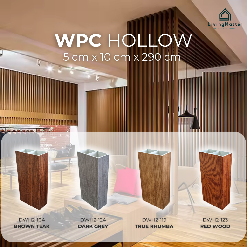 Jual WPC Hollow Sekat Ruangan Wood Panel Composite Kisi-Kisi Indoor ...