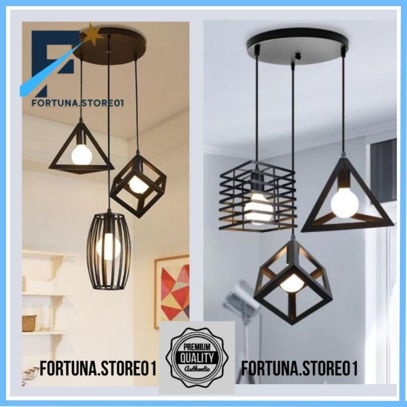 Jual Lampu Gantung Minimalis 3 in 1 Set Lampu Hias Lampu Plafon Rumah ...
