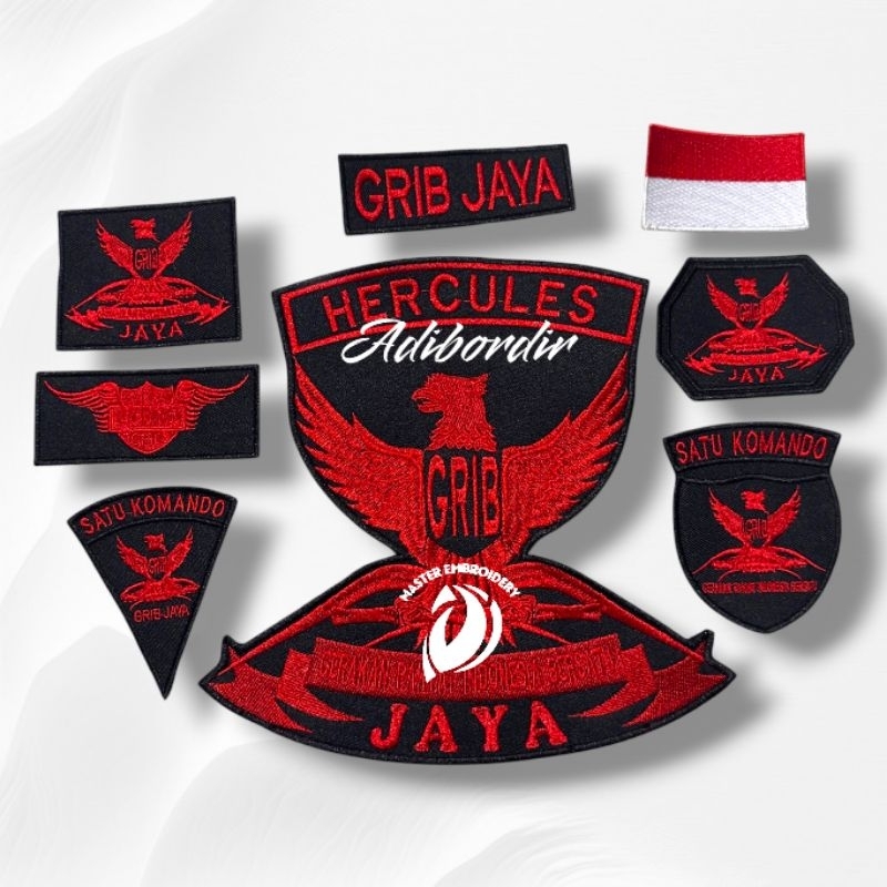 Jual ATRIBUT LOGO ORMAS HERCULES GRIP JAYA WARNA MERAH SATUAN | Shopee ...