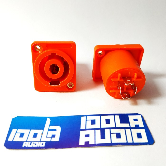 Jual Socket Speacon orange/biru/hitam + Drat /Screw 4 PIN Kotak ...