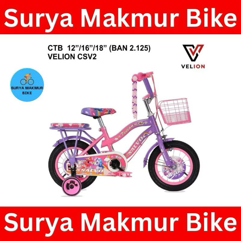 Jual Sepeda anak perempuan Mini Collins 12 16 18 Salvo CSV2/C3 /C4 Little Pony New | Shopee ...