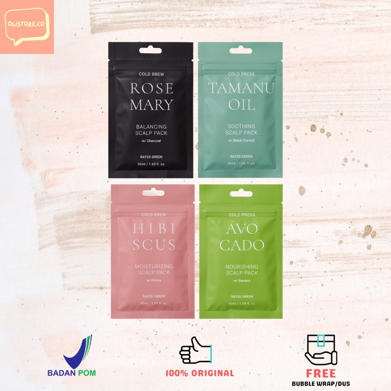 Jual RATED GREEN - Scalp Pack Hair Mask 50ml | Shopee Indonesia