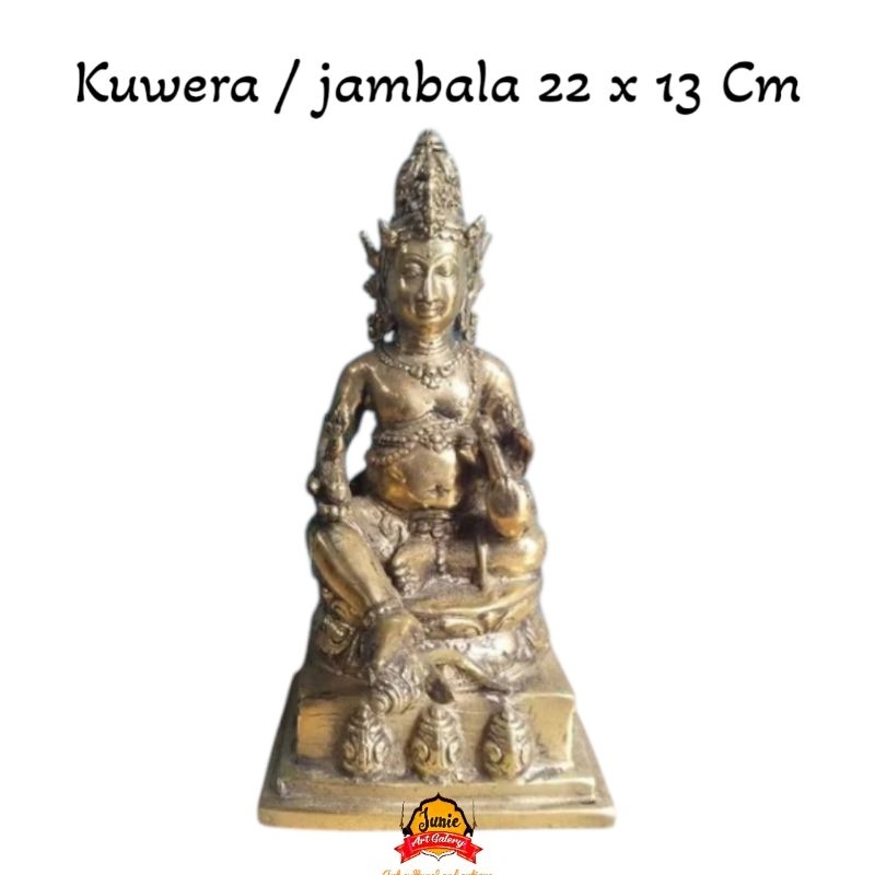 Jual Patung Dewa Kubera Kuwera Jambala Emas Gold Kuningan Asli - Dewa ...