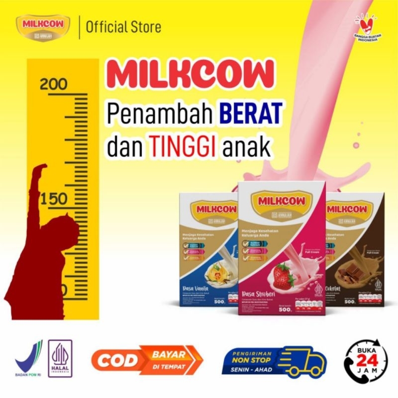 Jual Susu sapi Bubuk milkcow 500gr rasa Coklat Susup penambah nafsu ...