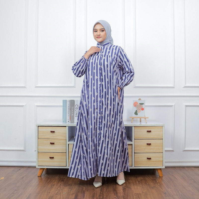 Jual terbaru maxi silang belakang motip bunga | Shopee Indonesia