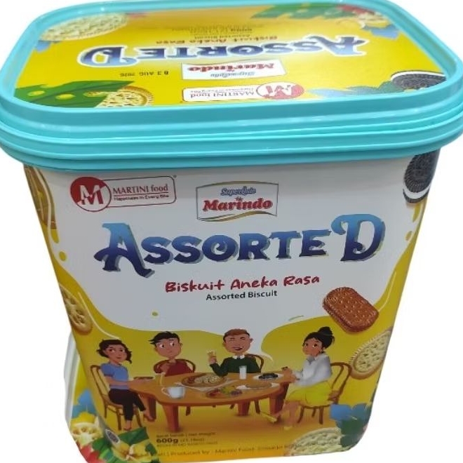 Jual Superquin Marindo Assorted Biscuits biskuit aneka rasa 600gr ...