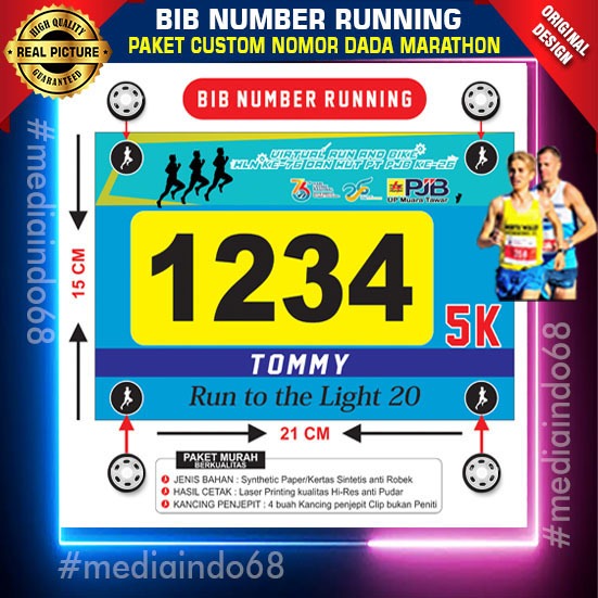 Jual Bib Number Running/ Nomor Dada / Nomor Peserta Lomba / Nomor ...