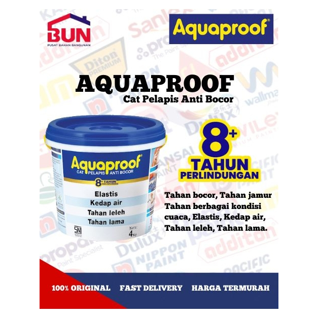 Jual Aquaproof - Cat Pelapis Anti Bocor Waterproofing 20kg Pail - ABU ABU 061 | Shopee Indonesia