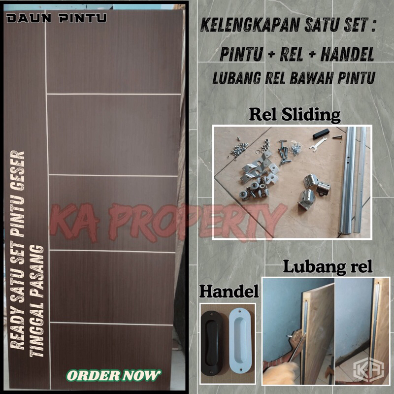 Jual PINTU GESER / PINTU SLIDING | SATU PAKET DAUN PINTU, REL, HANDEL ...